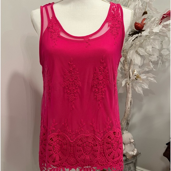 INC International Concepts | Tops | Inc Cute Tank With Sheer ...